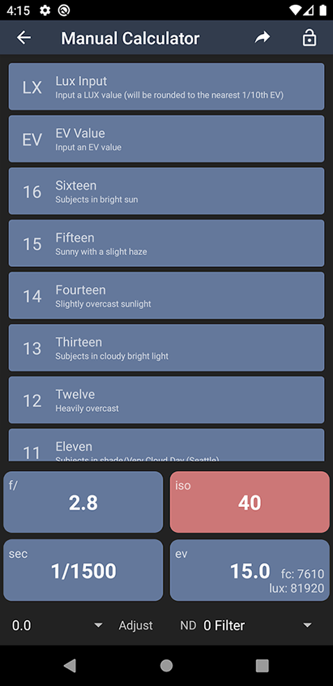 Light Meter安卓版官网下载-Light Meter测光表app最新下载v3.0 - pc768软件站